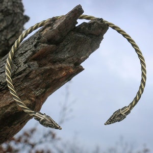 Midgardsormr Viking Torque Brass Necklace Jormungandr Necklace - Etsy