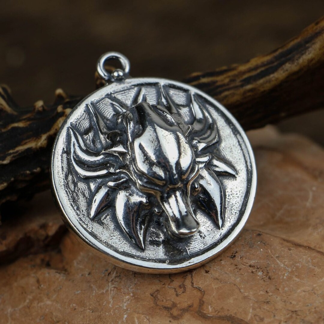 SLAVIC WOLF Pendant, Sterling Silver Historic Pagan Jewelry - Etsy