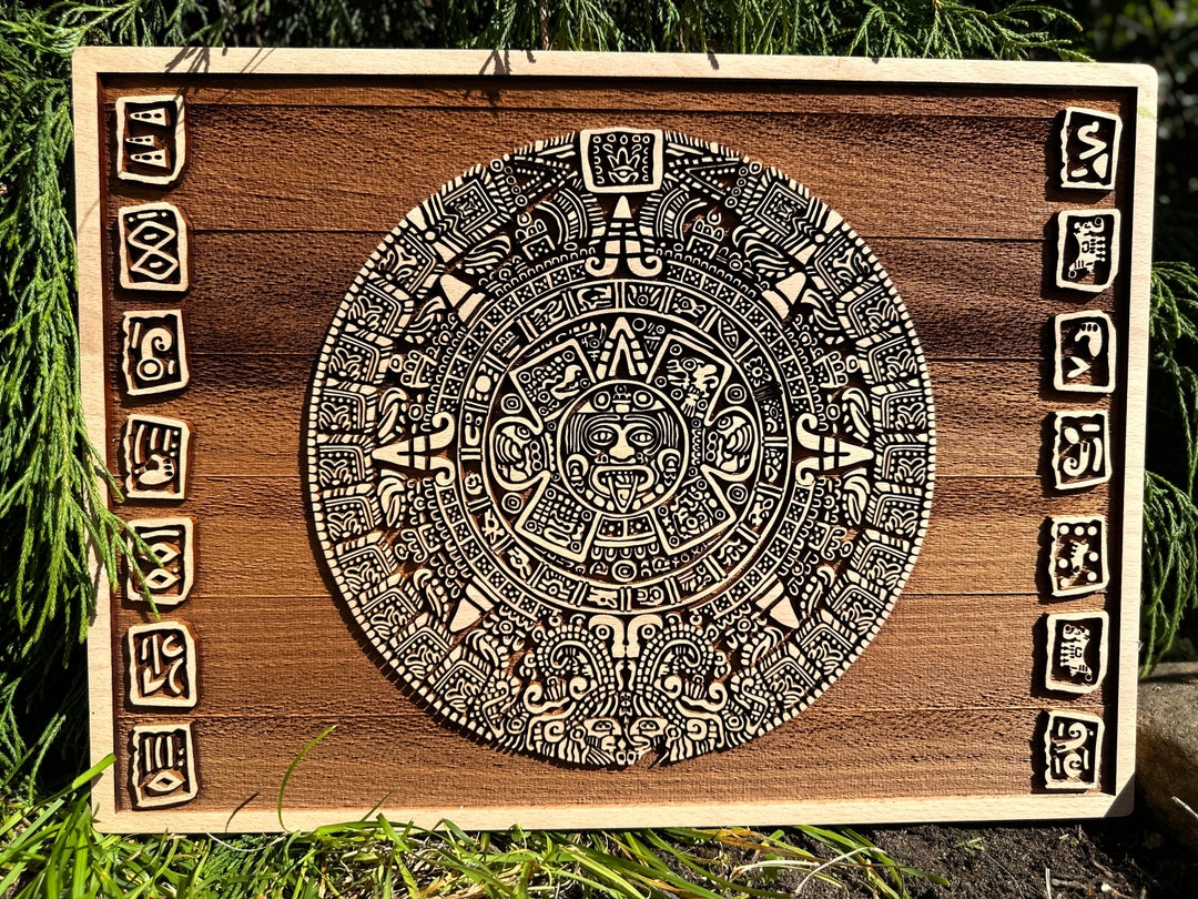 Mayan Calendar Aztec Calendar Aztec Sun Stone Piedra Del - Etsy