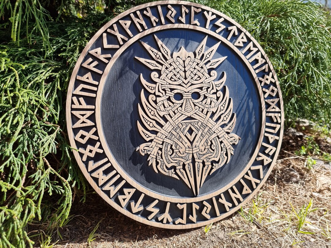 Oak Sculpture of Tir the God of War Finished With Black Wax - Etsy