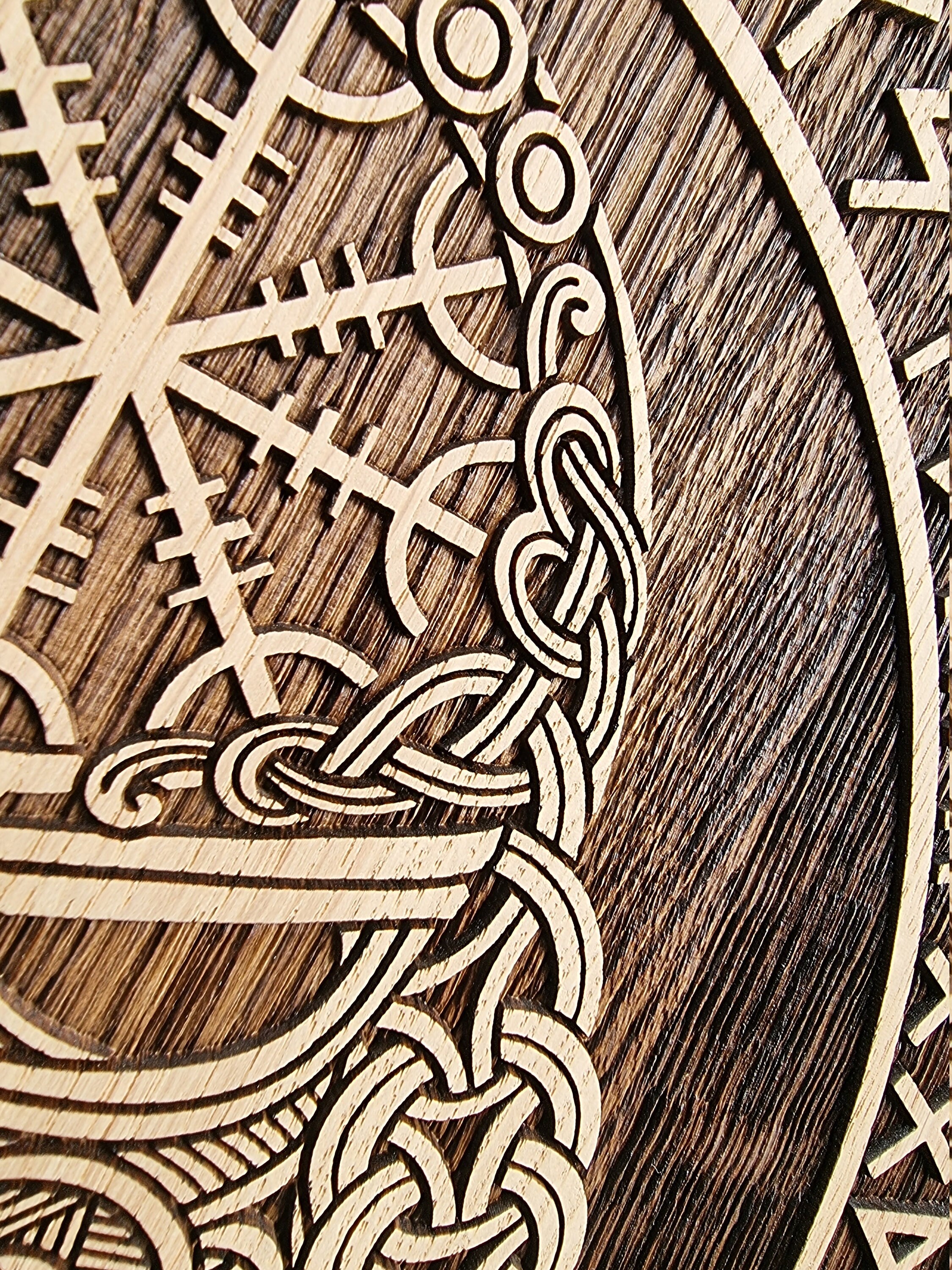 Viking Helm of Awe Knotwork Helm With Runic Borders Odin - Etsy UK