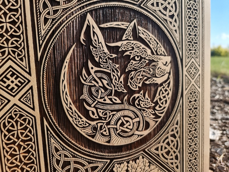 Norse Mythology Alpha Wolf Celtic Knot Wall Decor Unique - Etsy