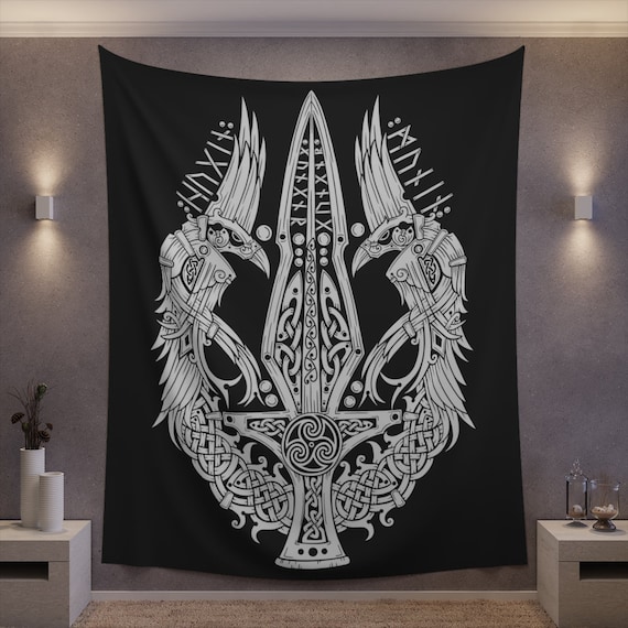 Norse Mythology Gungnir Odin Spear Wall Tapestry - Etsy