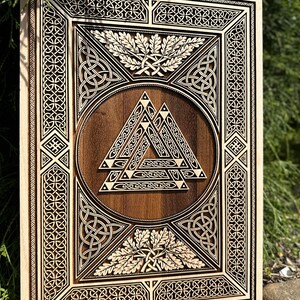 Norse Symbolism the Valknut Ultra Detailed Frame Made by Knot Work Art ...