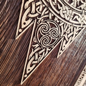 Pyrography Woodburn Alpha Wolf Wall Art, Fenrir Wolf Wood Carving ...