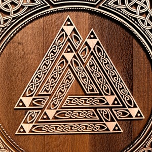 Norse Symbolism the Valknut Ultra Detailed Frame Made by Knot Work Art ...