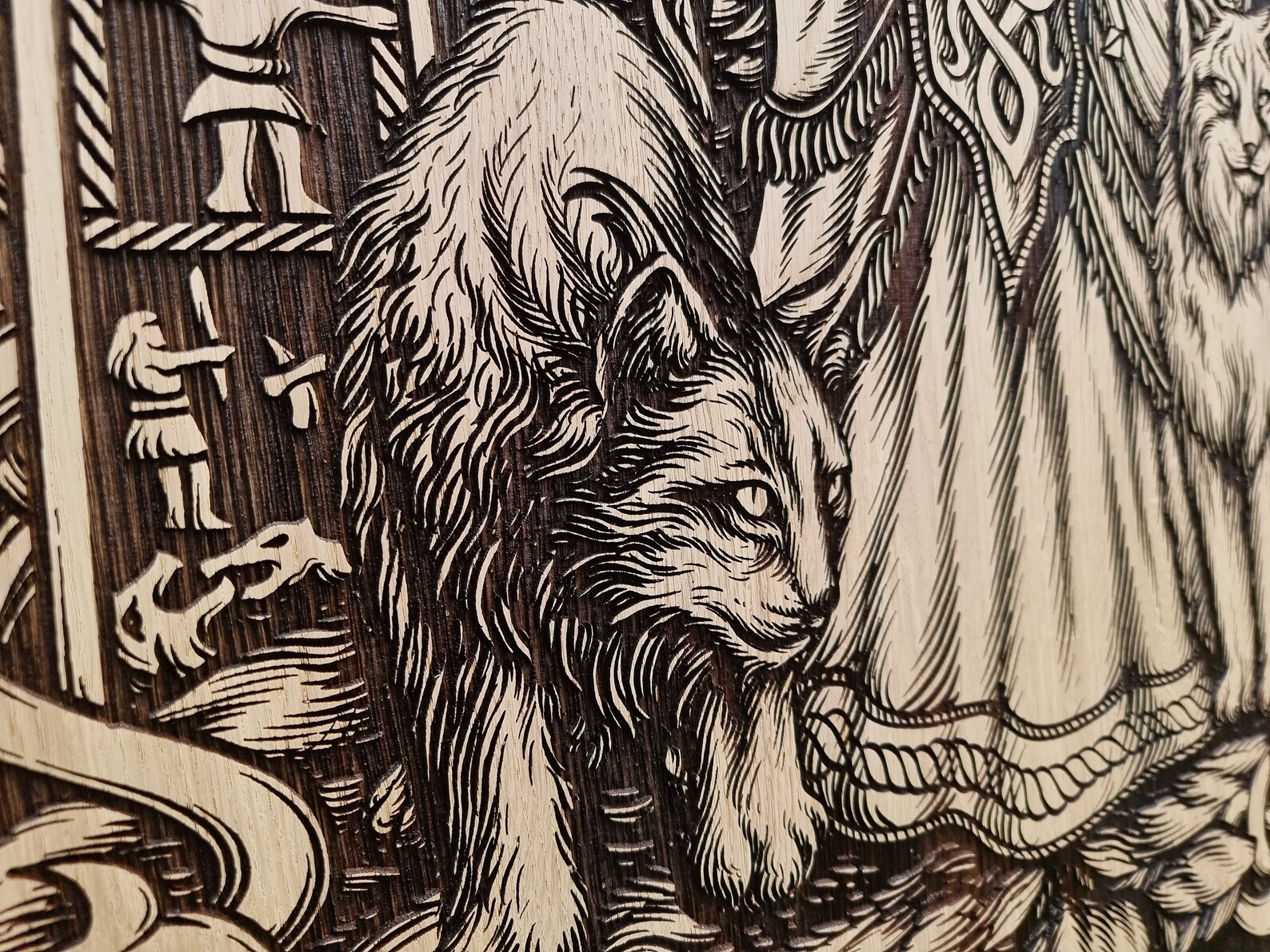 Woodburned Freya Wall Art / Pyrography Picture / Viking Wall - Etsy