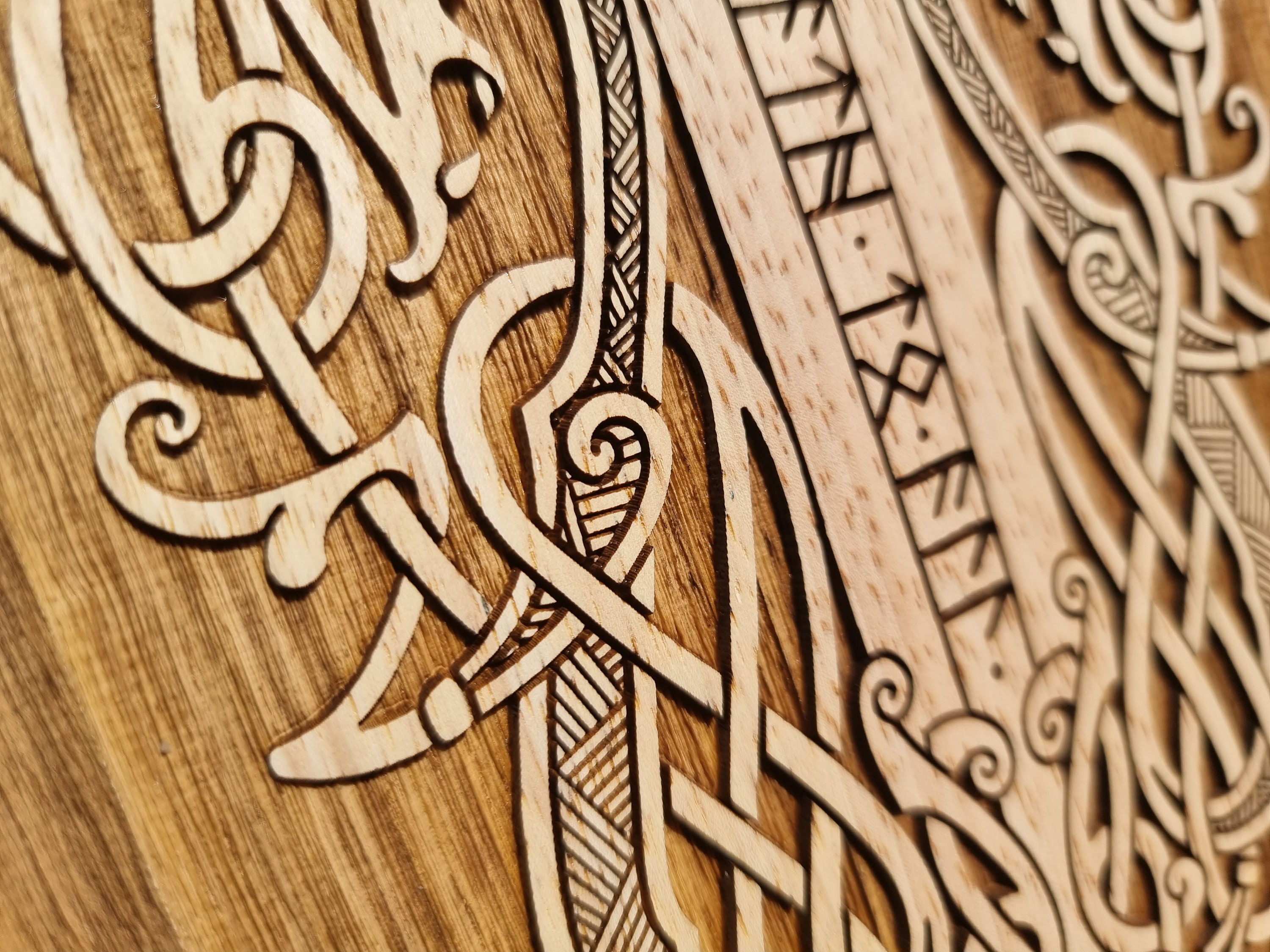 Viking Sword With Dragons and Rune Border Tree of Life - Etsy