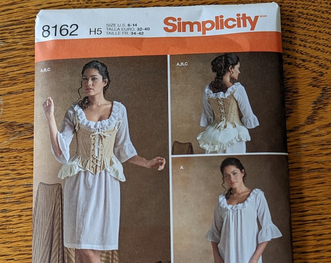 Simplicity 8162 / Outlander Corset Pattern / 18th Century Undergarments ...