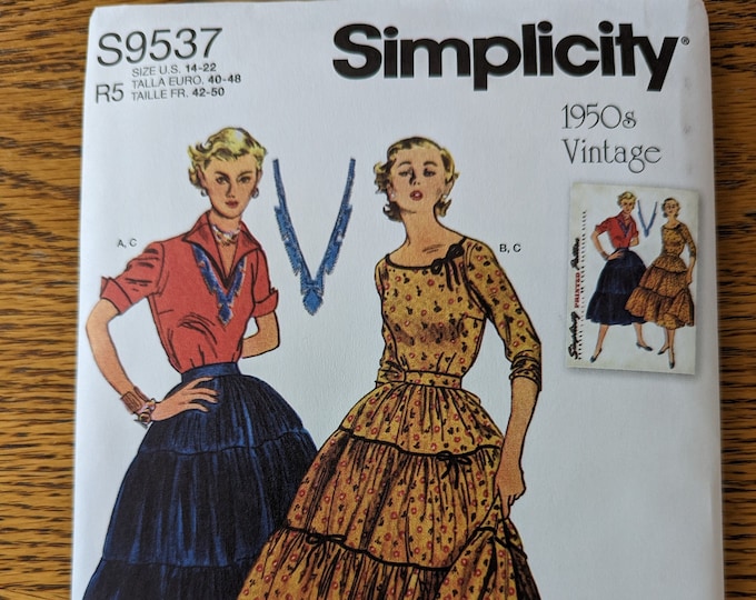 Simplicity 9537 / S9537 / 1950s Vintage Tiered Skirt Pattern - Etsy