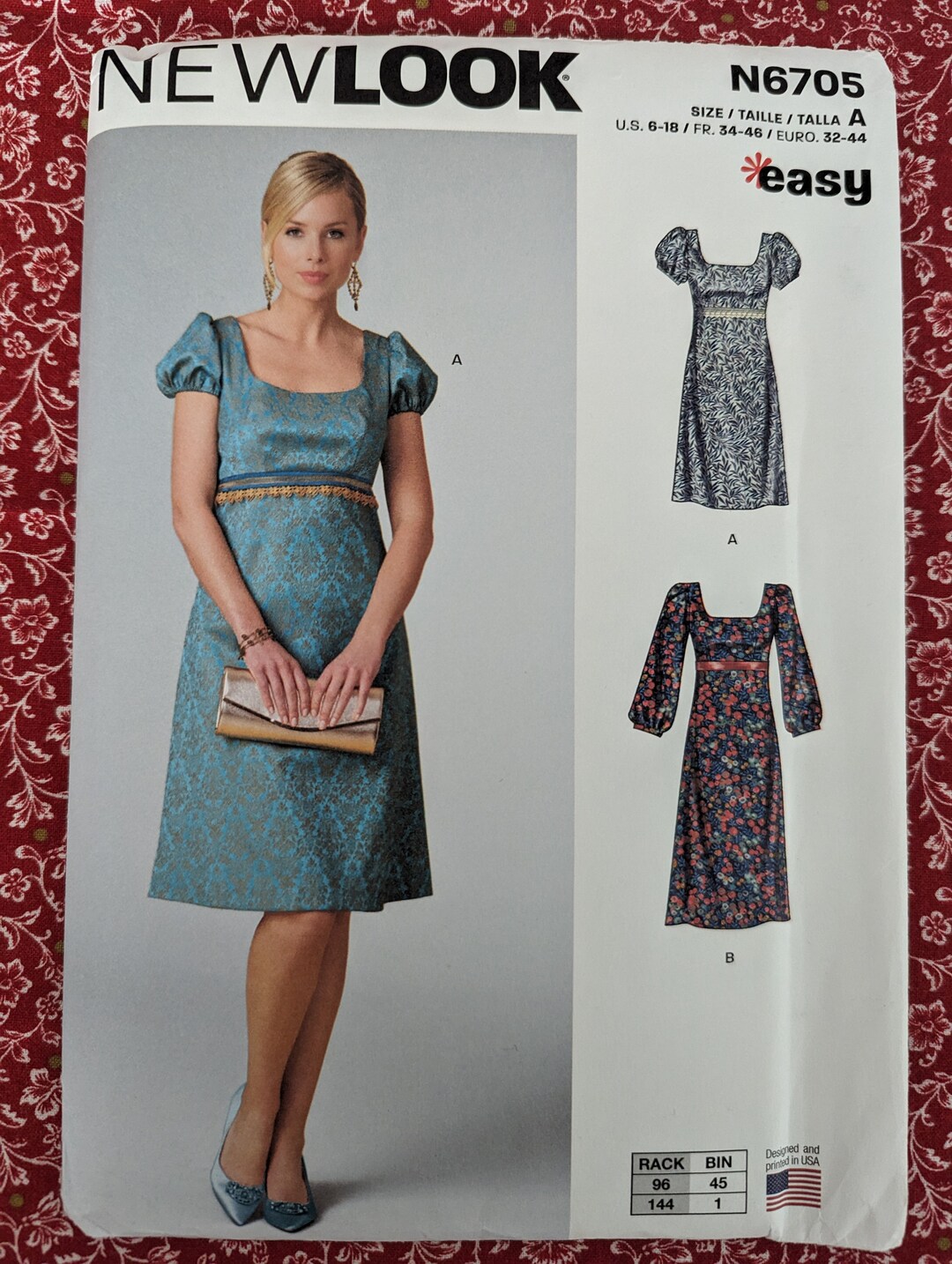 New Look Pattern #N6705/ Pride and Prejudice Style Dress Pattern ...