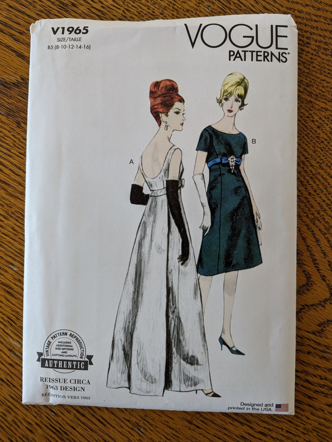 Vogue Vintage Model Pattern #V1965/ Vogue 1965 /vogue Formal Dress ...