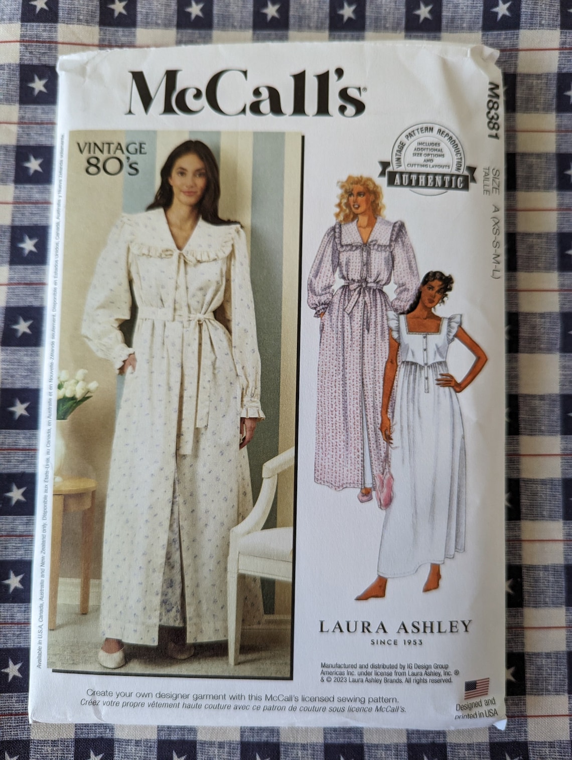 Laura Ashley Authentic Pattern Reproduction / Mccall's 8381/ M8381 ...