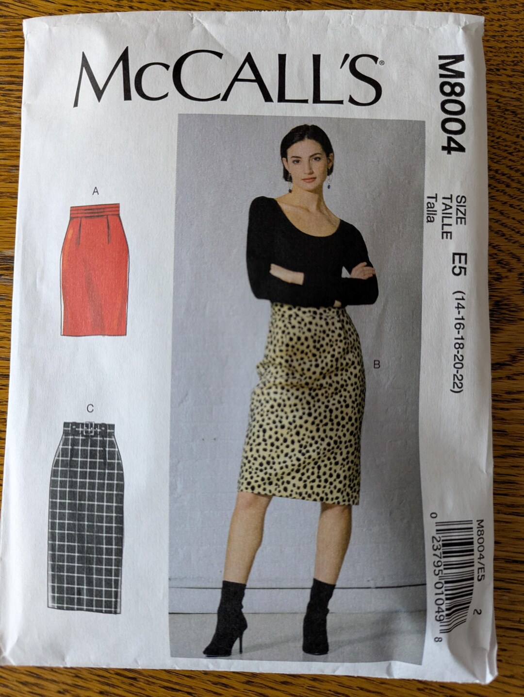 Mccalls 8004 / M8004 / Pencil Skirt Pattern / Modest Skirt Pattern Size ...