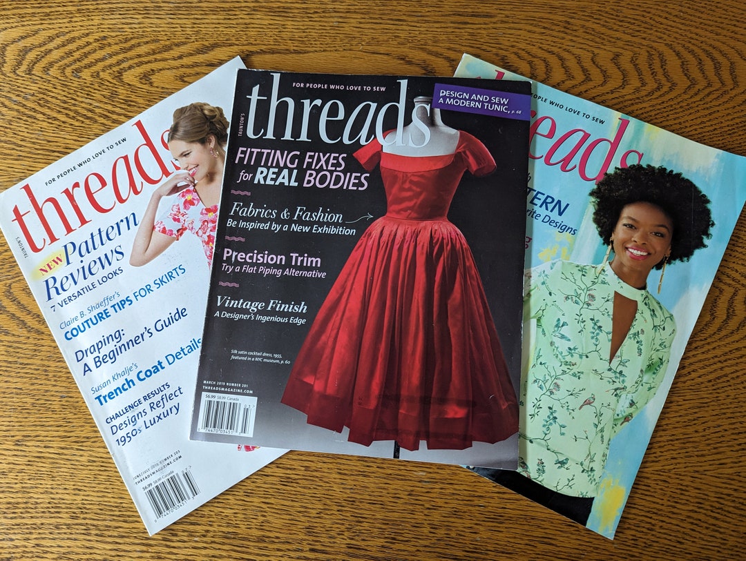 Set of Three Threads Magazine/ Craft and Sewing Magazines/ Sewing ...