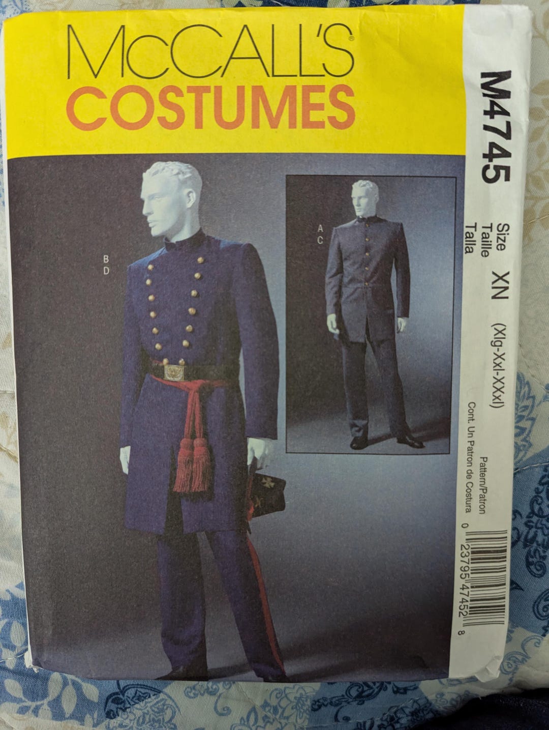Mccalls #m4745/1860s Uniform Pattern/states War Uniform Pattern/ Civil ...