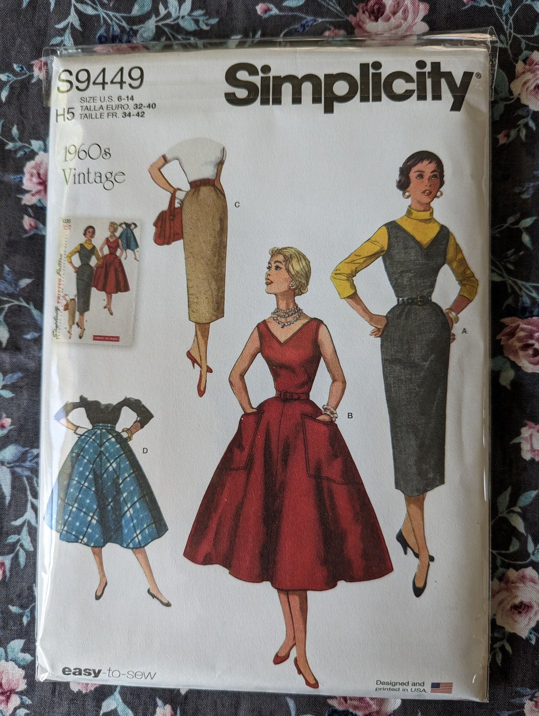 Simplicity 9449/ S9449/ 1960s Vintage Skirt - Etsy
