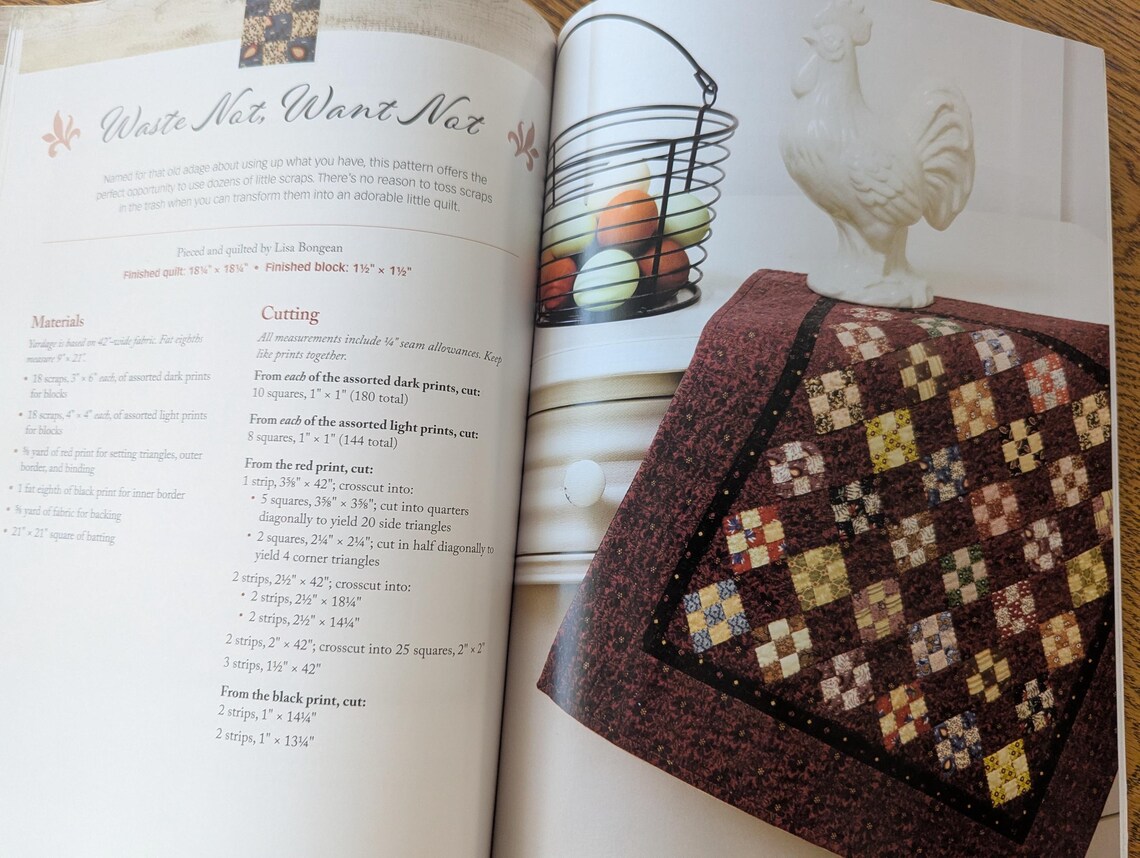 Little Gatherings Miniature Quilt Book/ Lisa Bongean Quilt Crafting ...