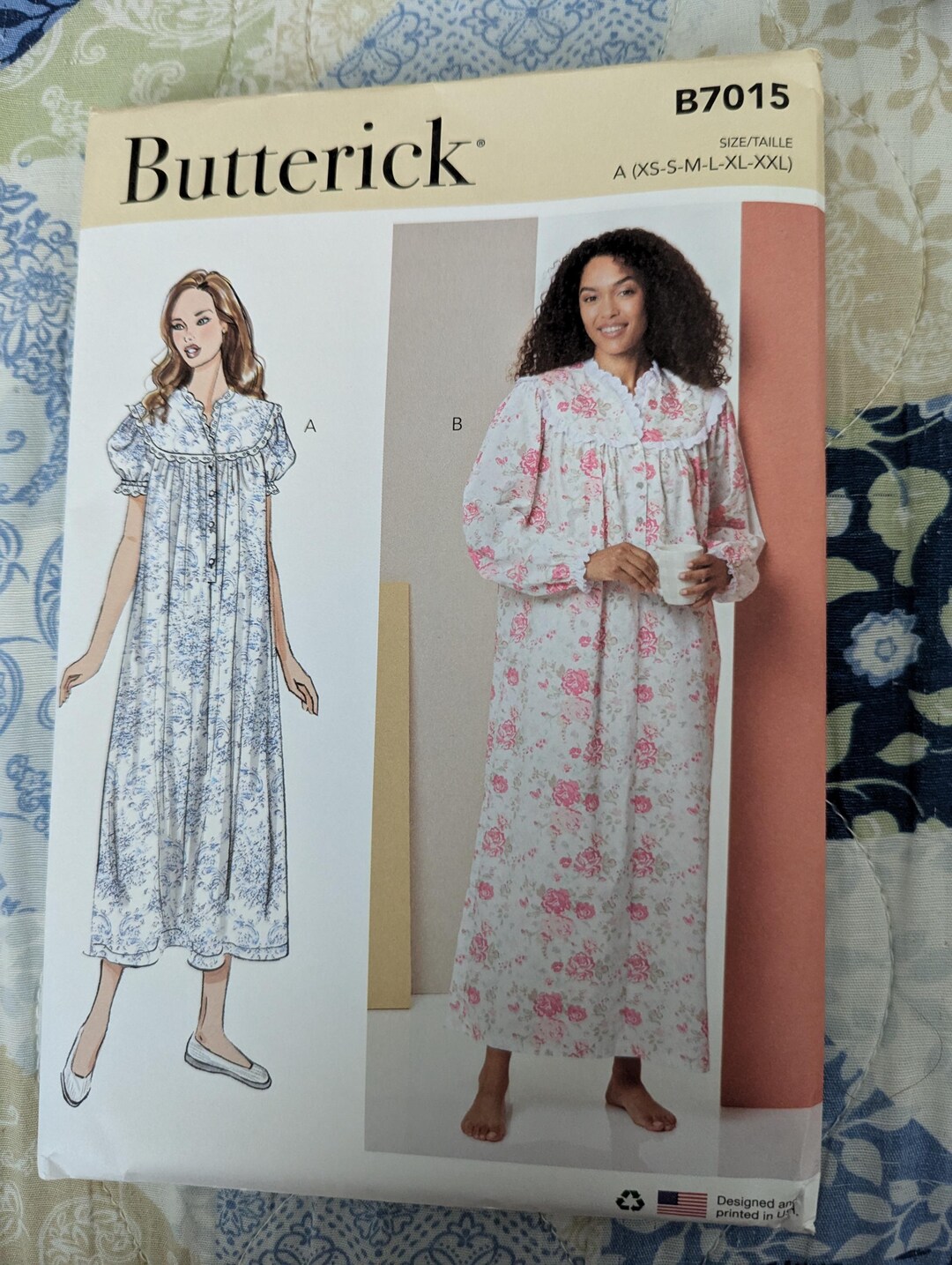 Butterick 7015/victorian Night Gown Pattern / Size Xs-xxl/granny ...