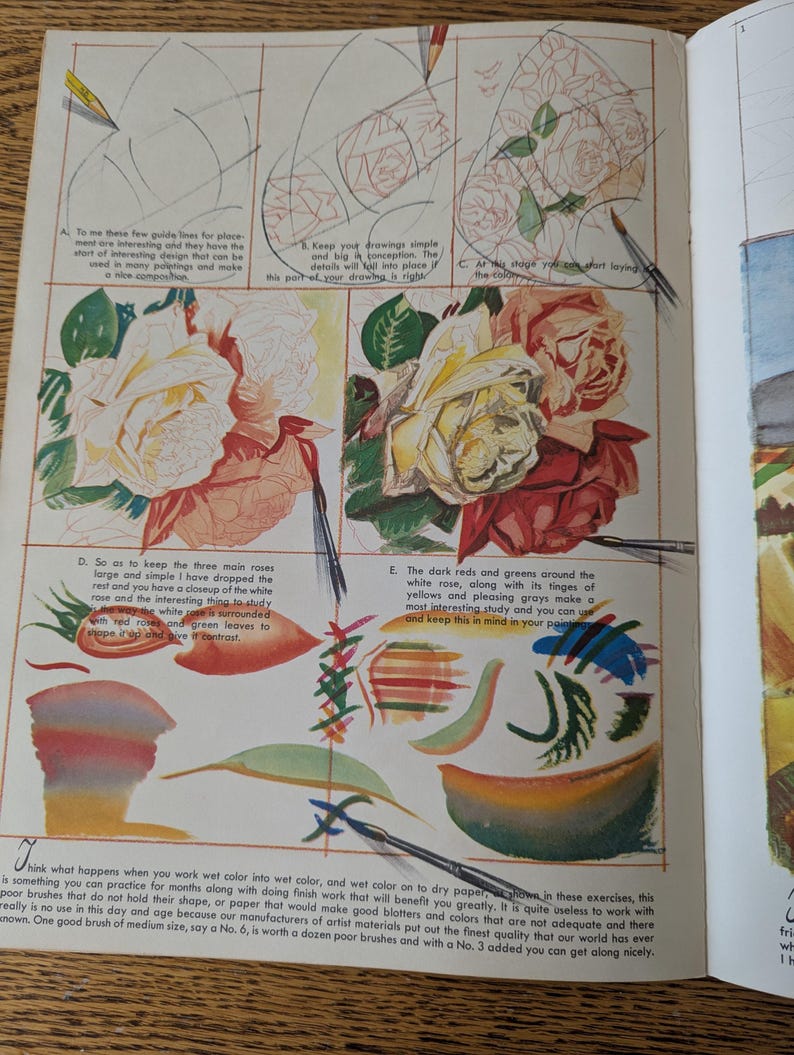 Walter Foster Art Book / How to Do Water Colors/ Vintage Art Book - Etsy