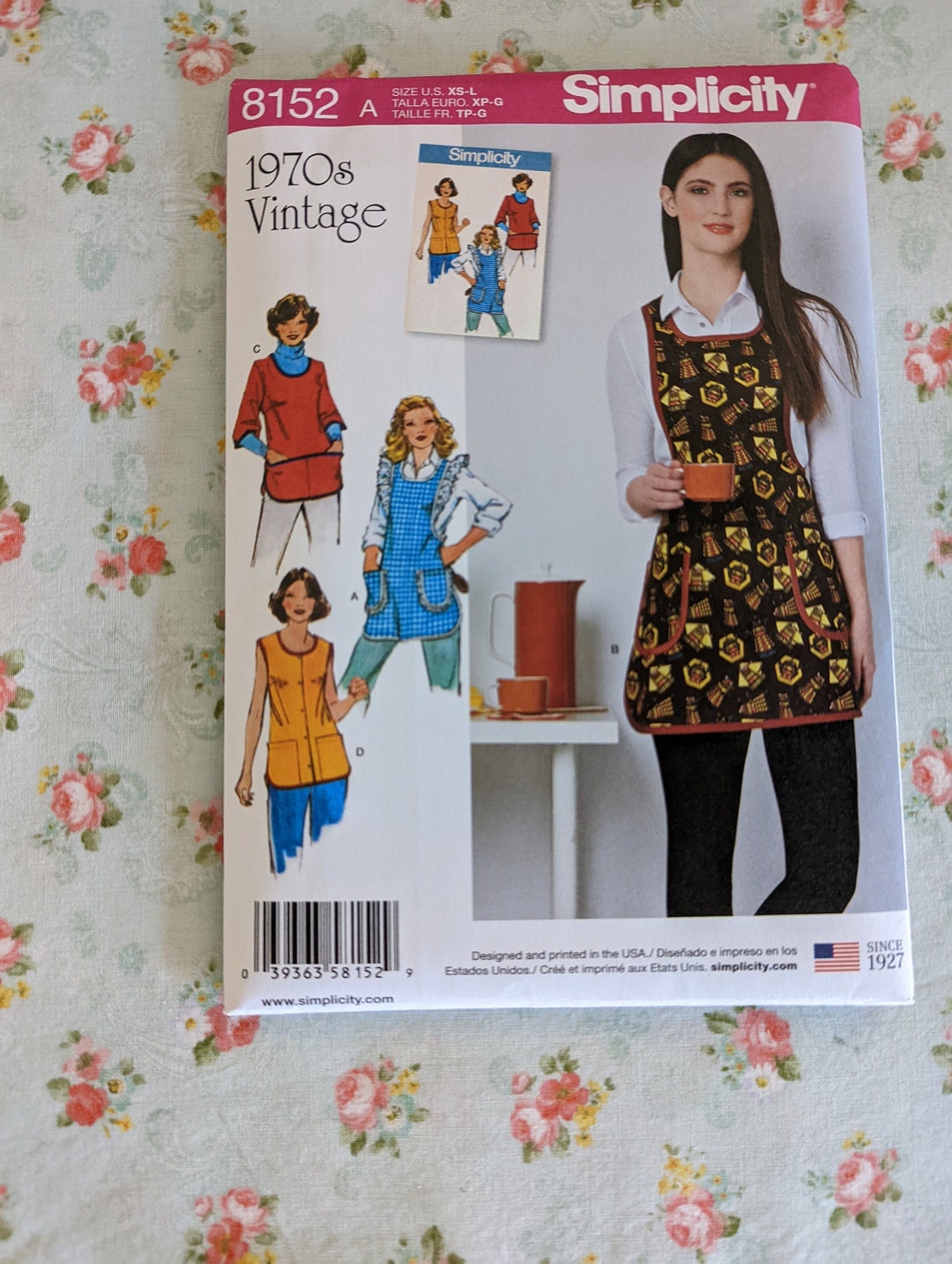 Simplicity 8152 Apron Pattern 1970s Vintage - Etsy