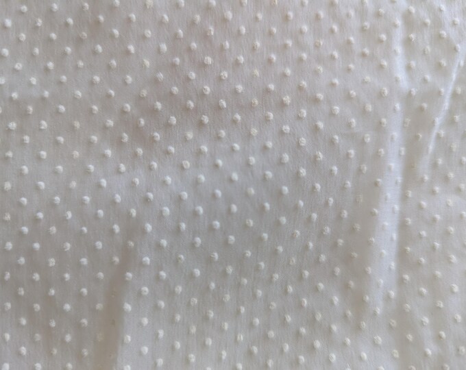 Dotted Swiss Ecru Colored Fabric/ Vintage Dotted Swiss Material/ Five ...