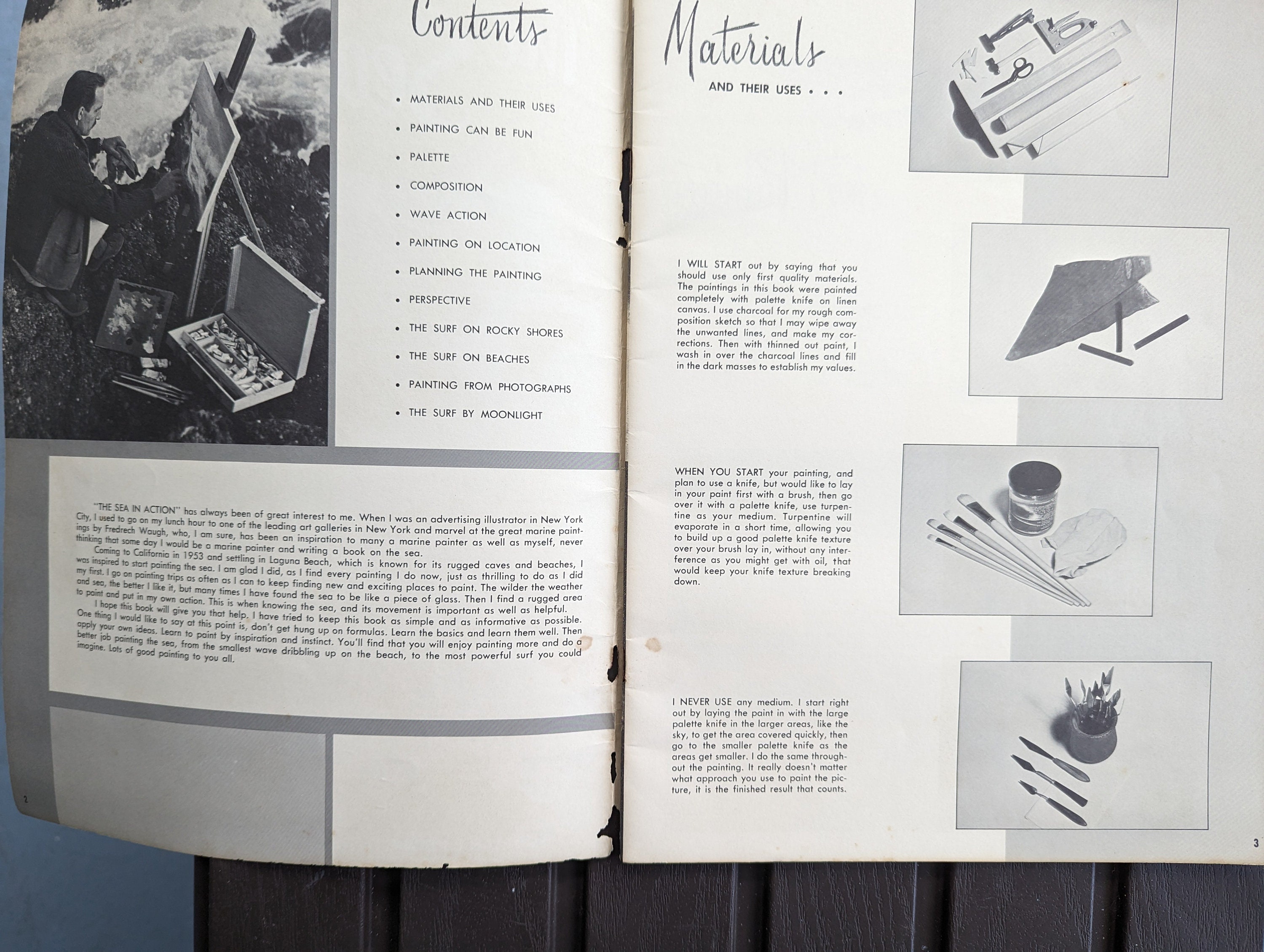 Walter Foster Vintage Art Book/ the Sea in Action by Earl Daniels ...