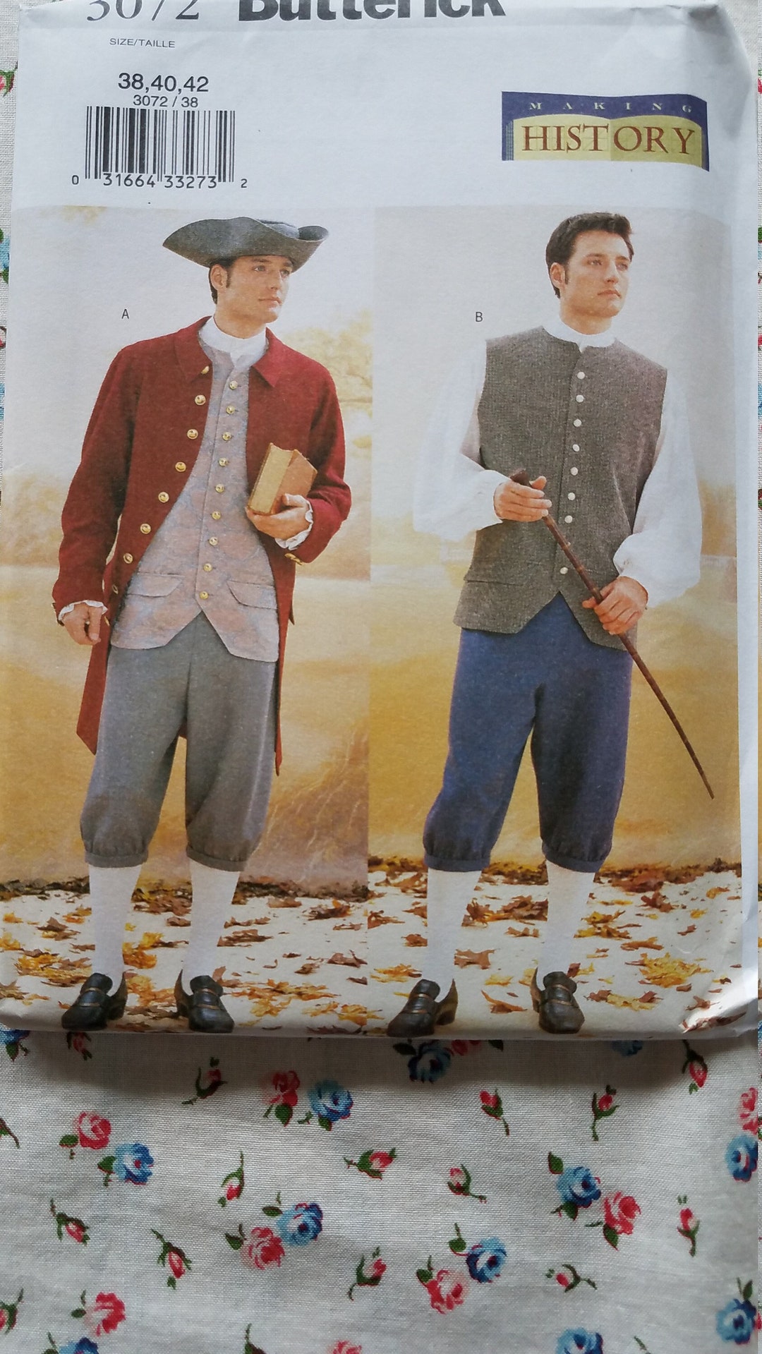 Historical Pattern Butterick #3072 / Colonial Men's Pattern / Patriot ...
