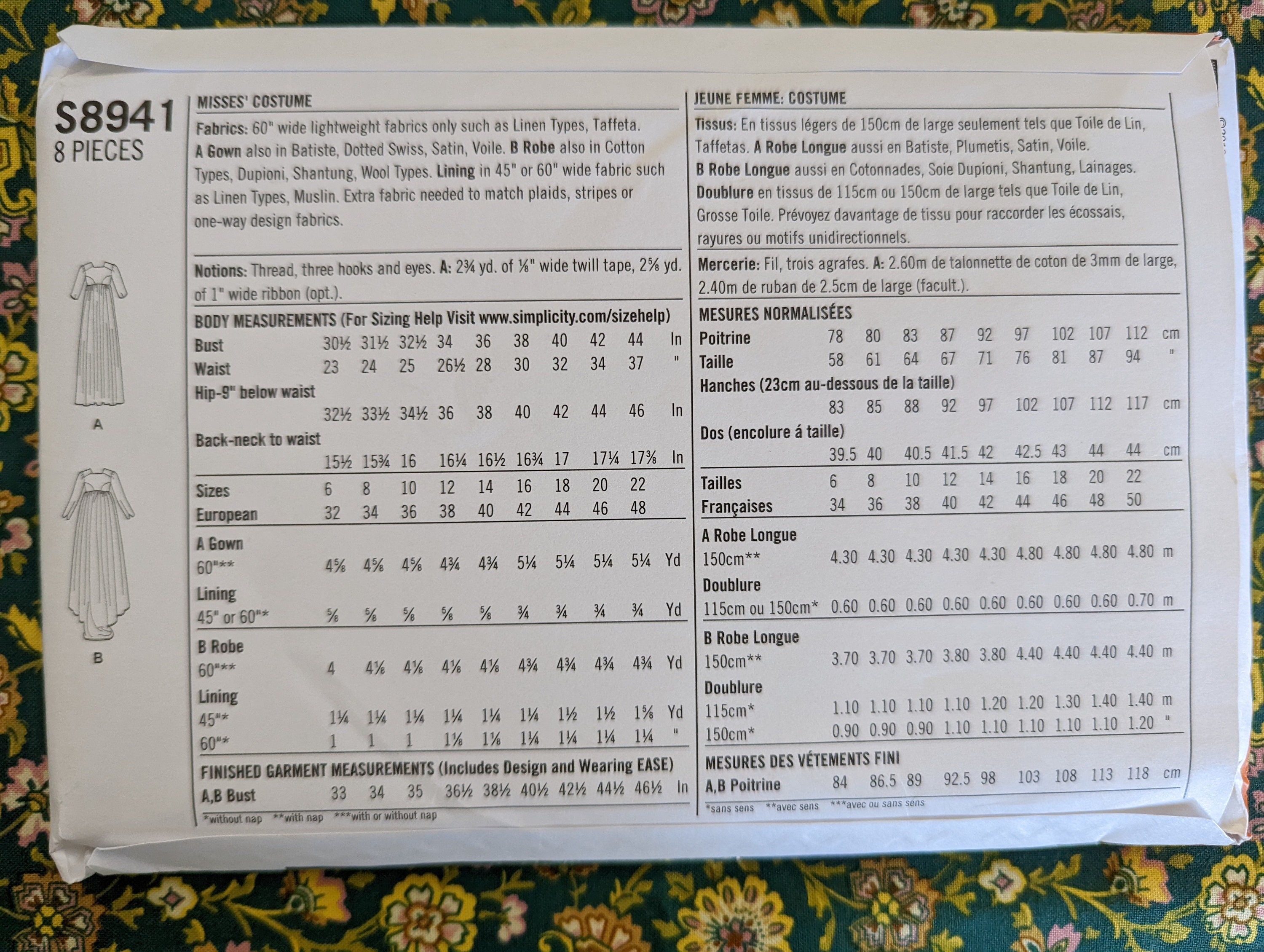 Simplicity Historical Pattern S8941 / Simplicity 8941 / Jane - Etsy