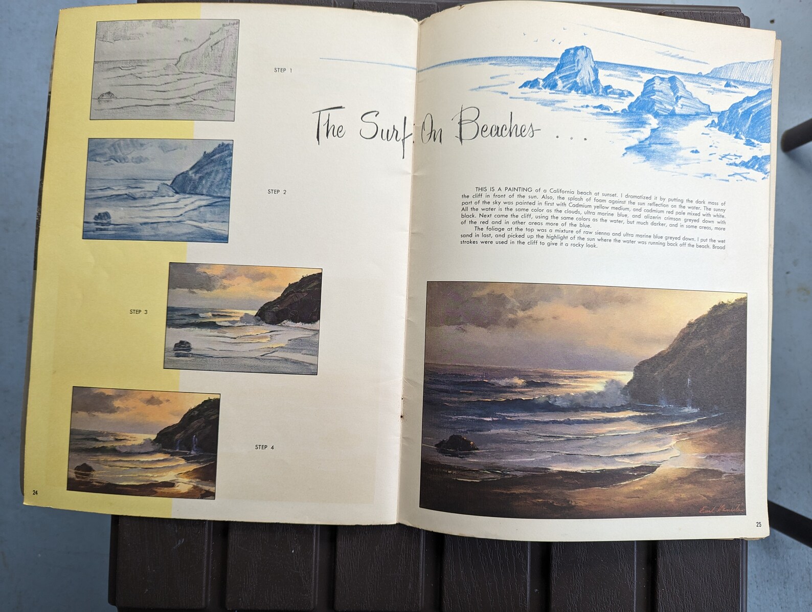 Walter Foster Vintage Art Book/ the Sea in Action by Earl Daniels ...
