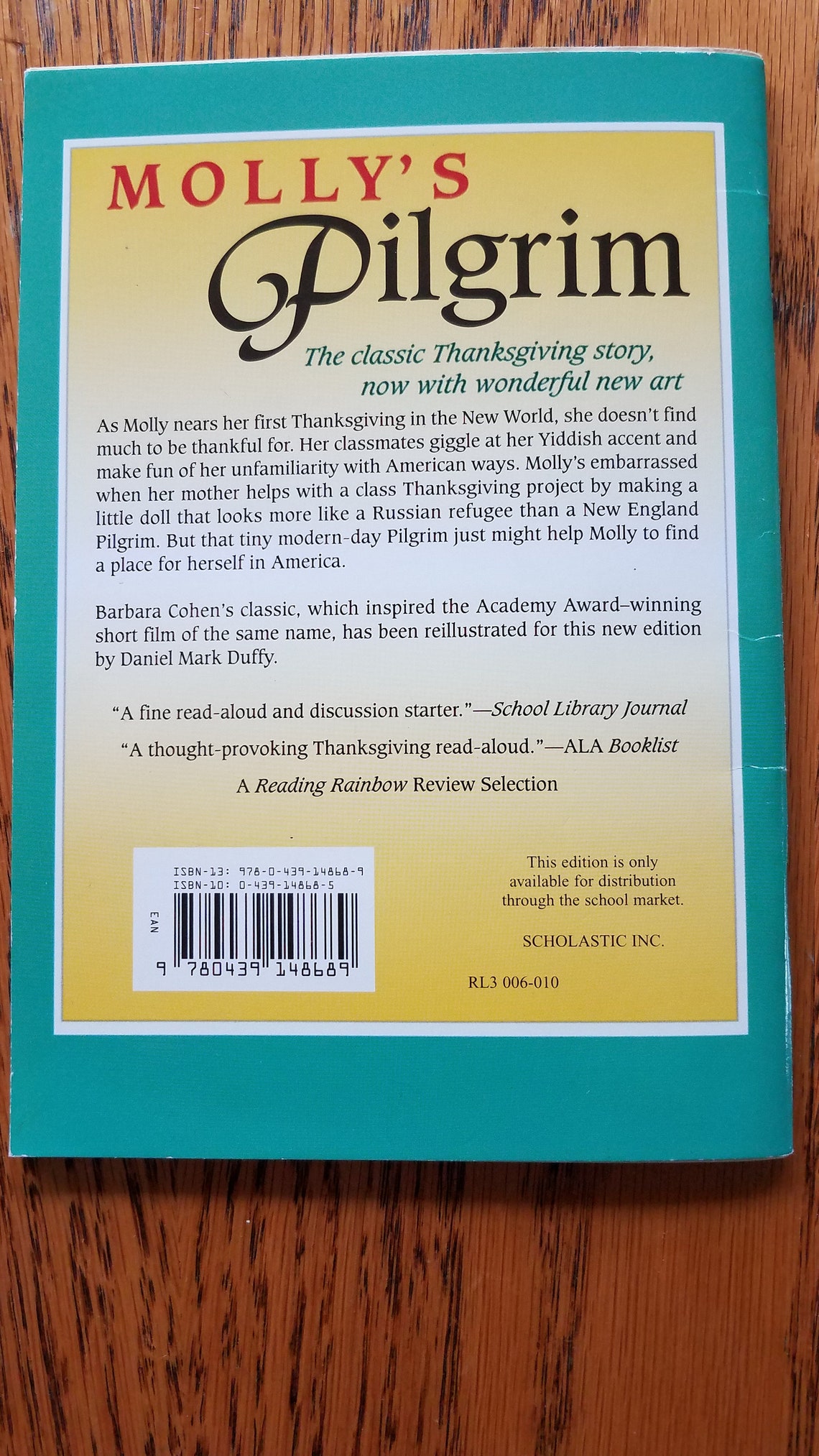 Children's Book, Molly's Pilgrim - Etsy