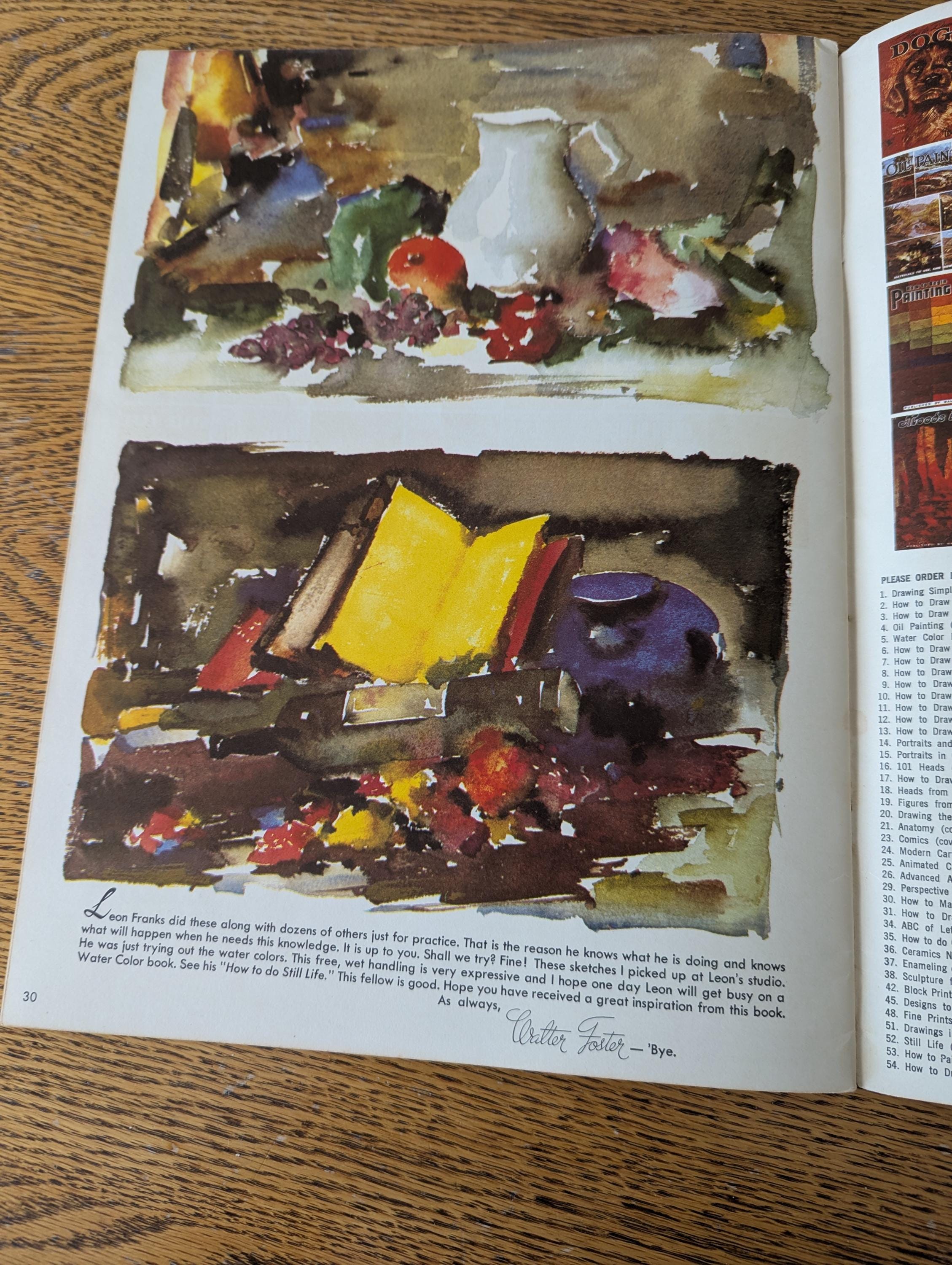 Walter Foster Art Book / How to Do Water Colors/ Vintage Art Book - Etsy