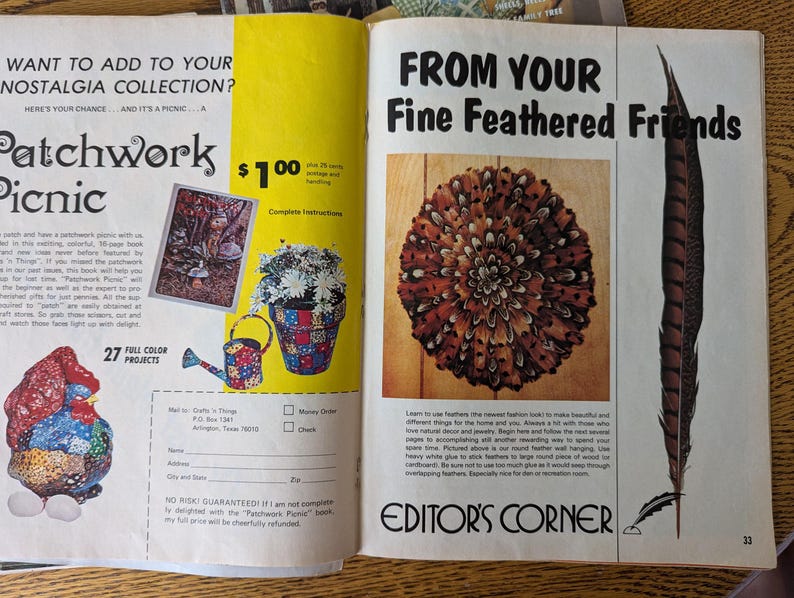 Set of Six Crafts N Things Magazine/ Craft and Sewing Magazines/ Retro ...