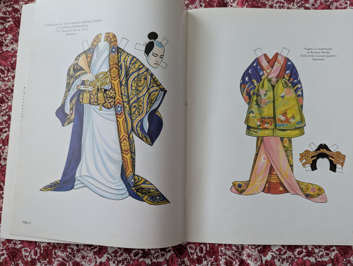 Japanese Kabuki Costumes Paper Dolls in Full Color/ Ming-ju Sun Paper ...