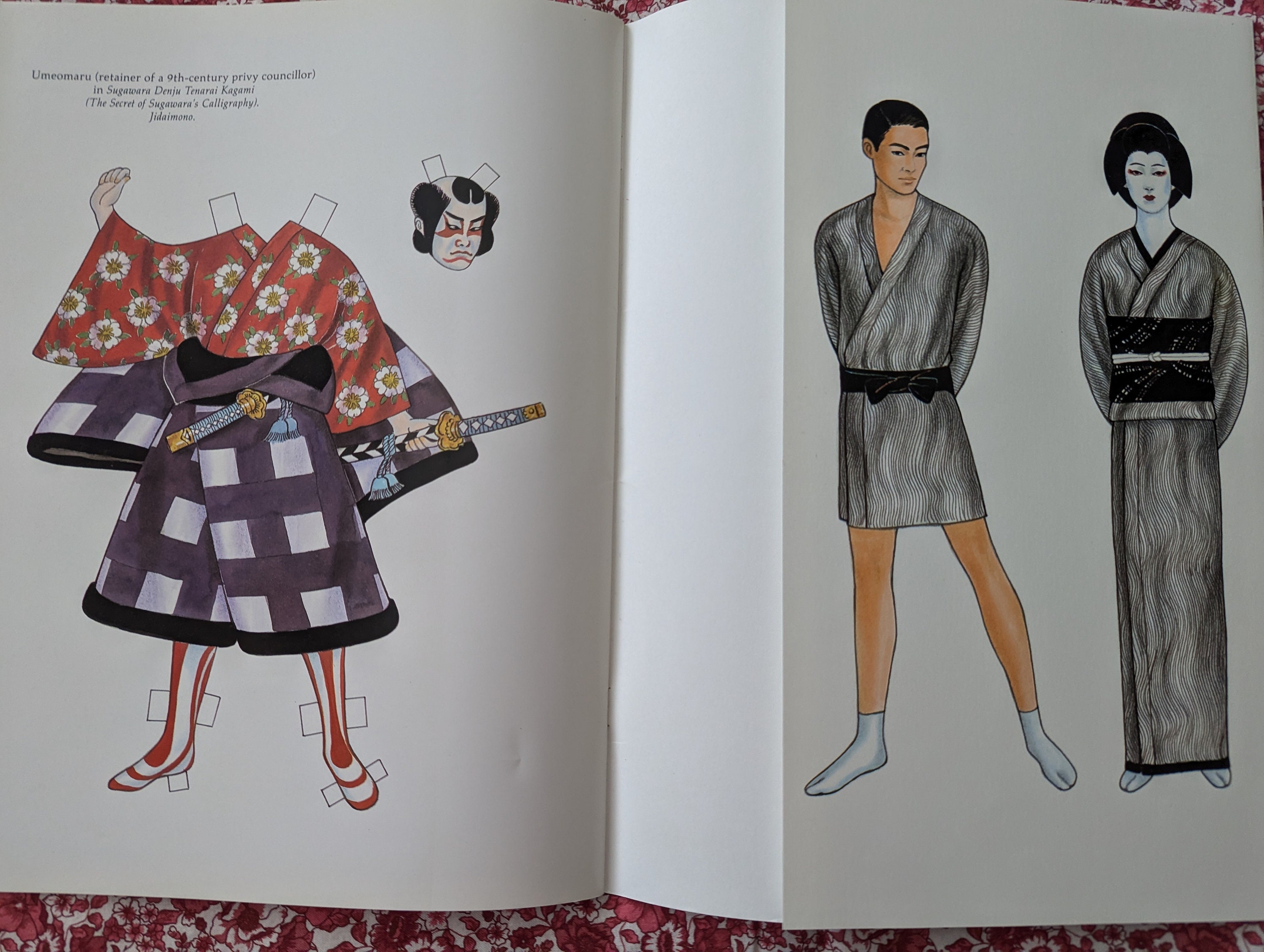 Japanese Kabuki Costumes Paper Dolls in Full Color/ Ming-ju Sun Paper ...