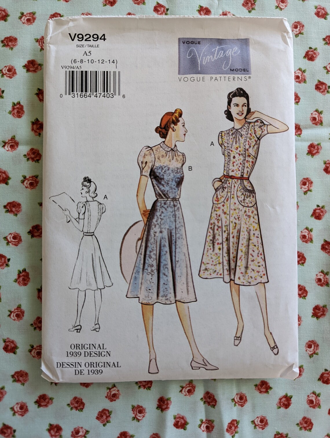 Vogue Vintage Model Pattern #V9294 - Etsy