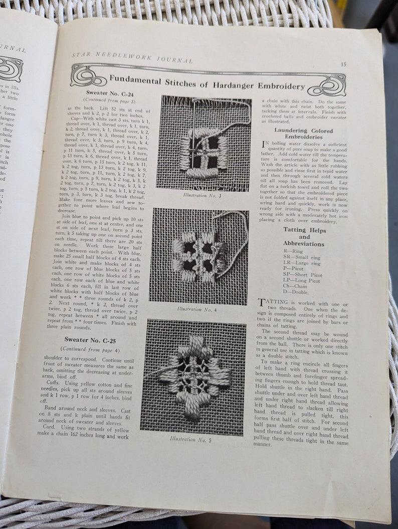 100 Year Old Needle Work Book/century Old Craft Book/ Star Needle Work ...