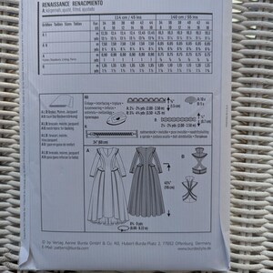 Burda 6398/ Medieval Dress Pattern/ Queen Dress Pattern/ Burda Style ...