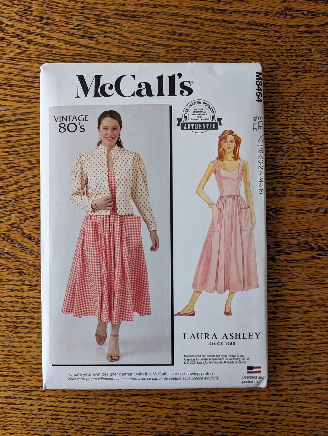 Mccall's 8464/ M8464/ Laura Ashley Pattern 1980s - Etsy