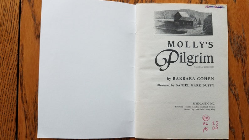 Children's Book, Molly's Pilgrim - Etsy