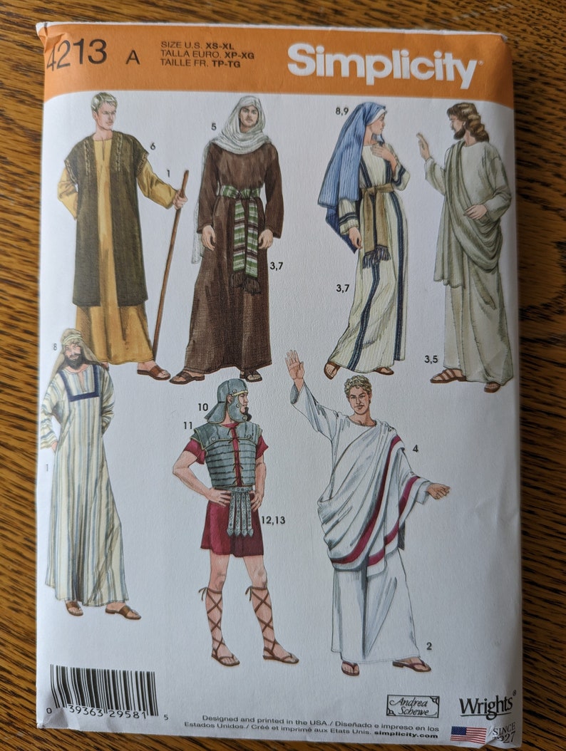 Simplicity 4213 / Biblical Costumes Pattern - Etsy