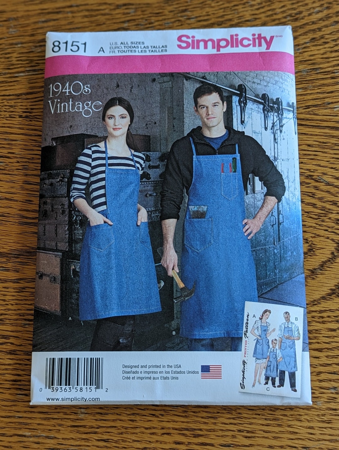 Simplicity 8151 / 1940s Vintage Pattern / Men and Women and Children's ...