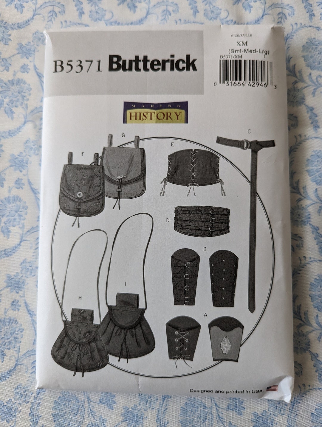 Butterick 5371 / B5371 / History Pattern Medeval / Biblical Accessory ...