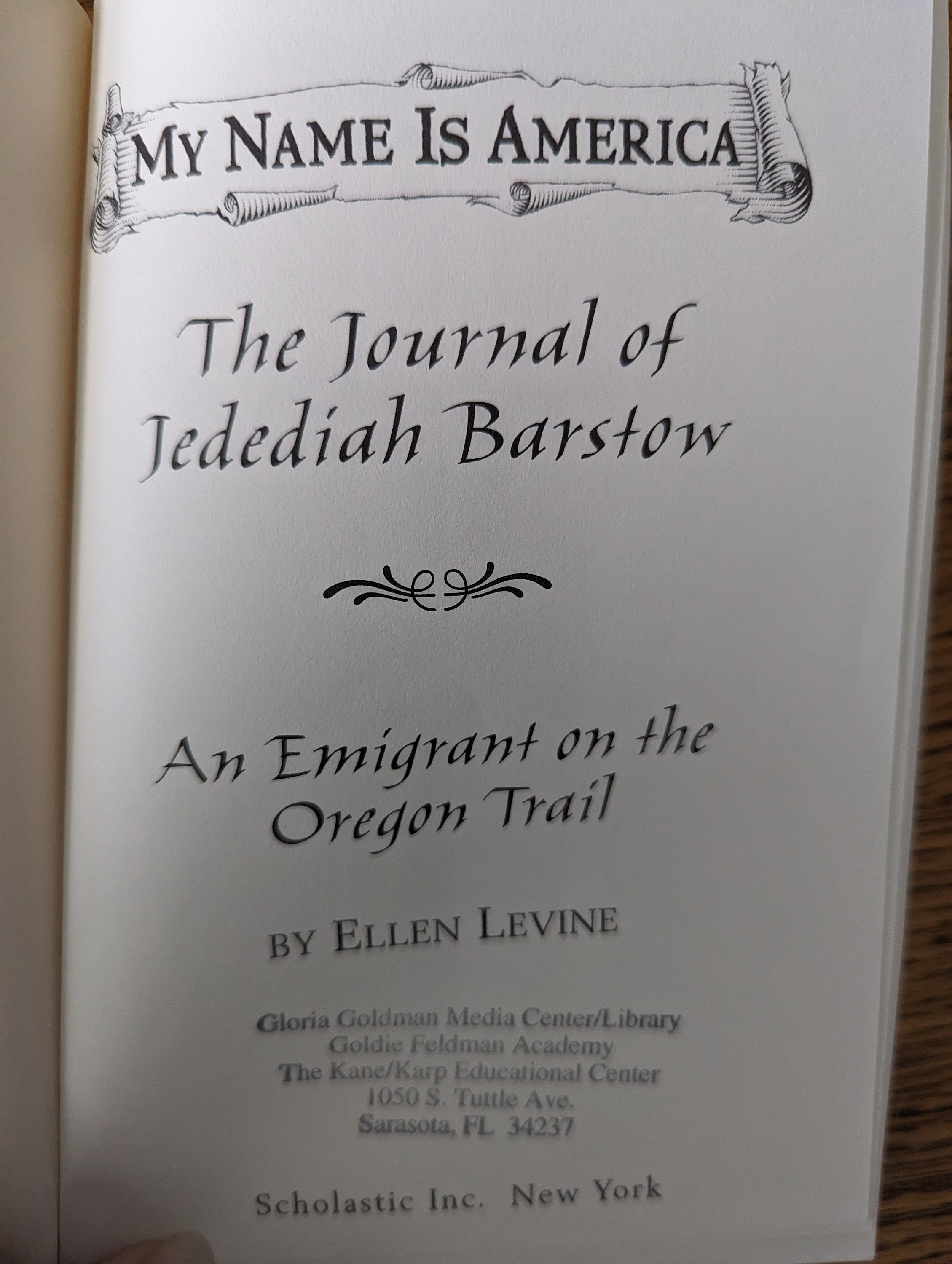 Dear America Book / My Name is America / Oregon Trail/ History Book for ...