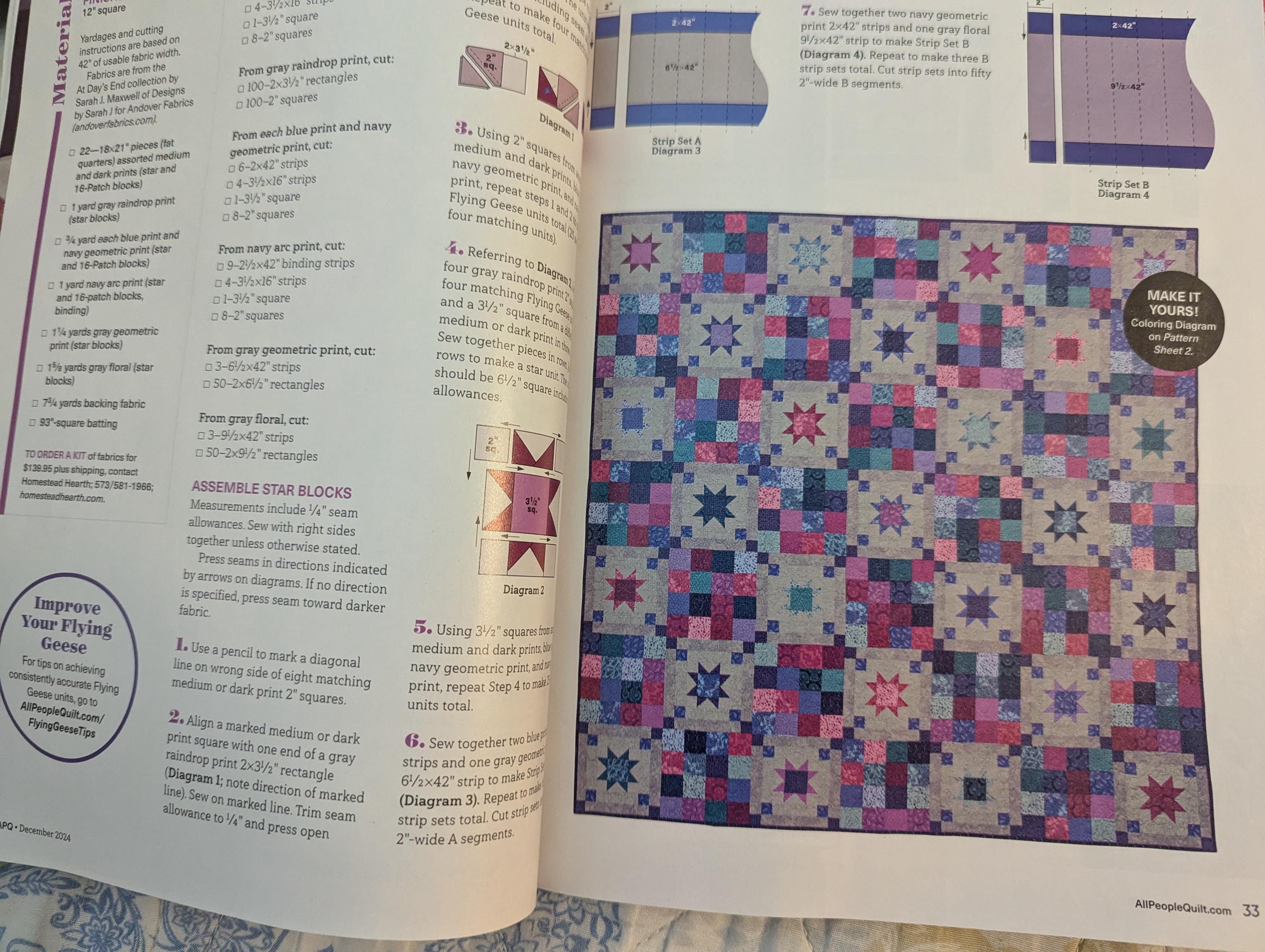 Quilting Magazines Set of Three / American Patchwork & Quilting ...
