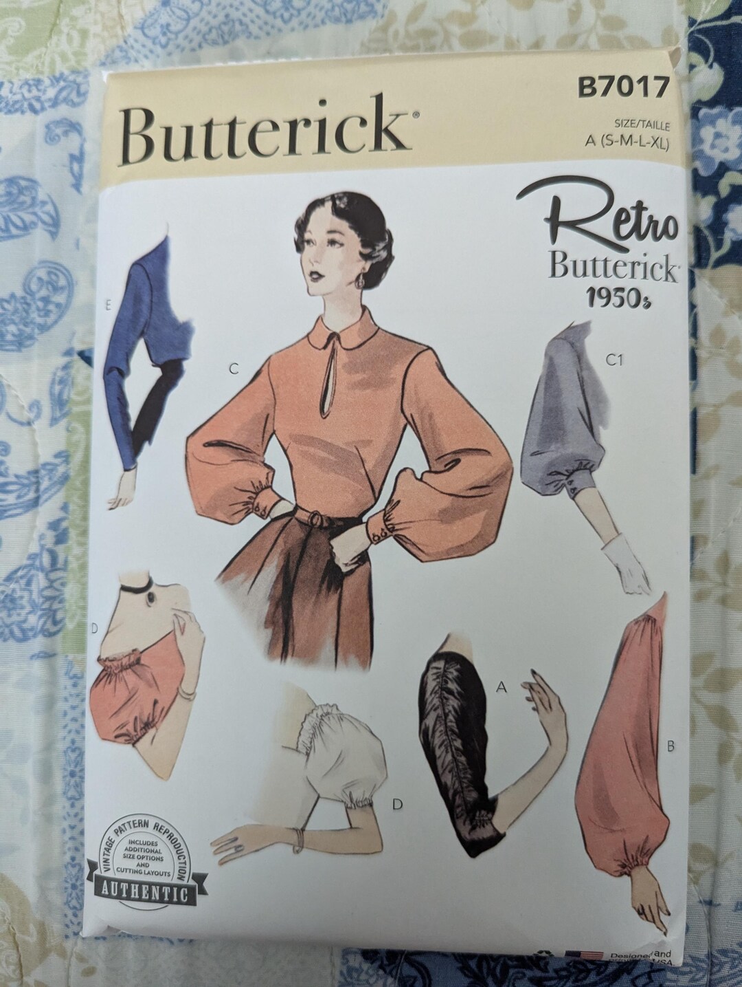 Butterick B7017 Retro Pattern/ 1950s Reprint Sleeve Pattern - Etsy