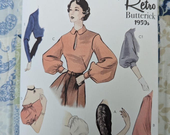 Butterick B7017 Retro Pattern/ 1950s Reprint Sleeve Pattern - Etsy