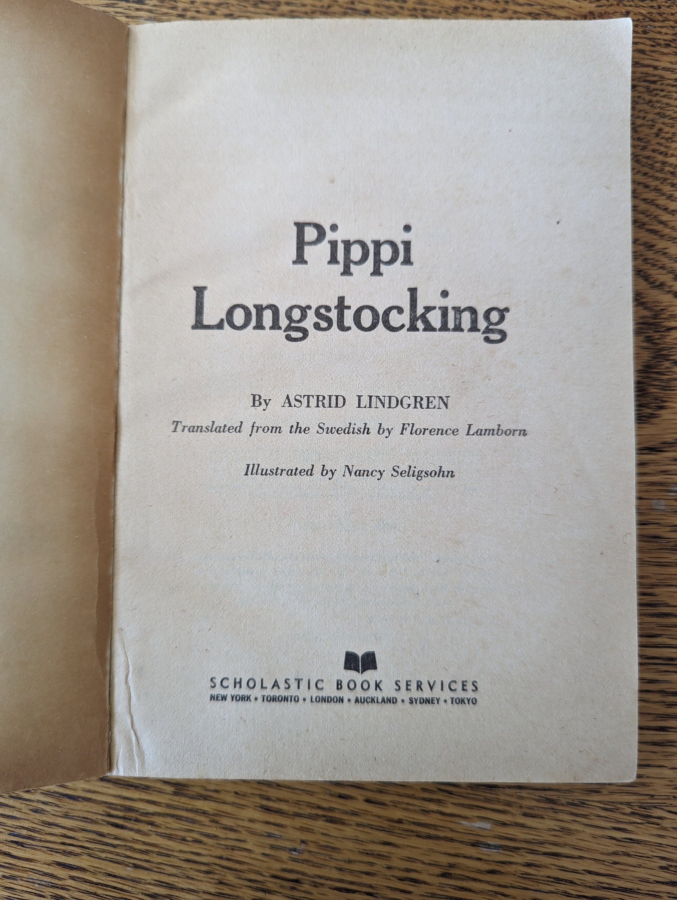 Pippi Longstocking Paper Back Book/ Vintage Pippi Book / Scholastic ...