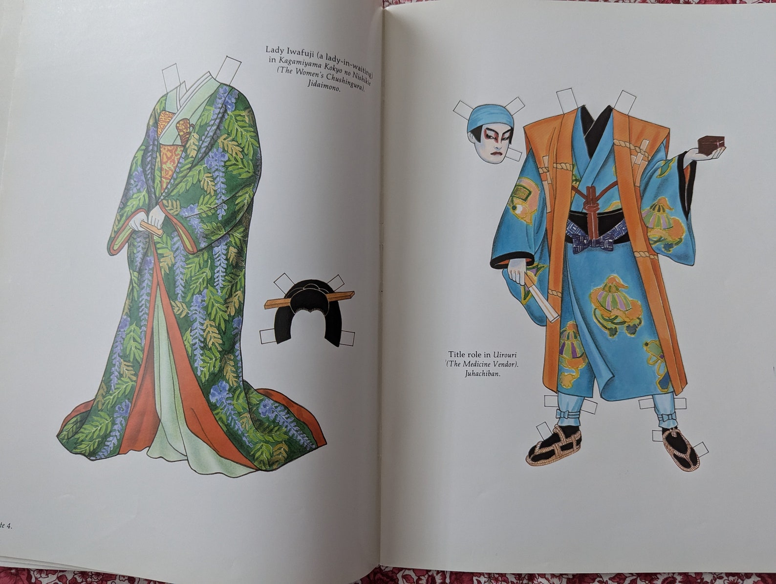 Japanese Kabuki Costumes Paper Dolls in Full Color/ Ming-ju Sun Paper ...