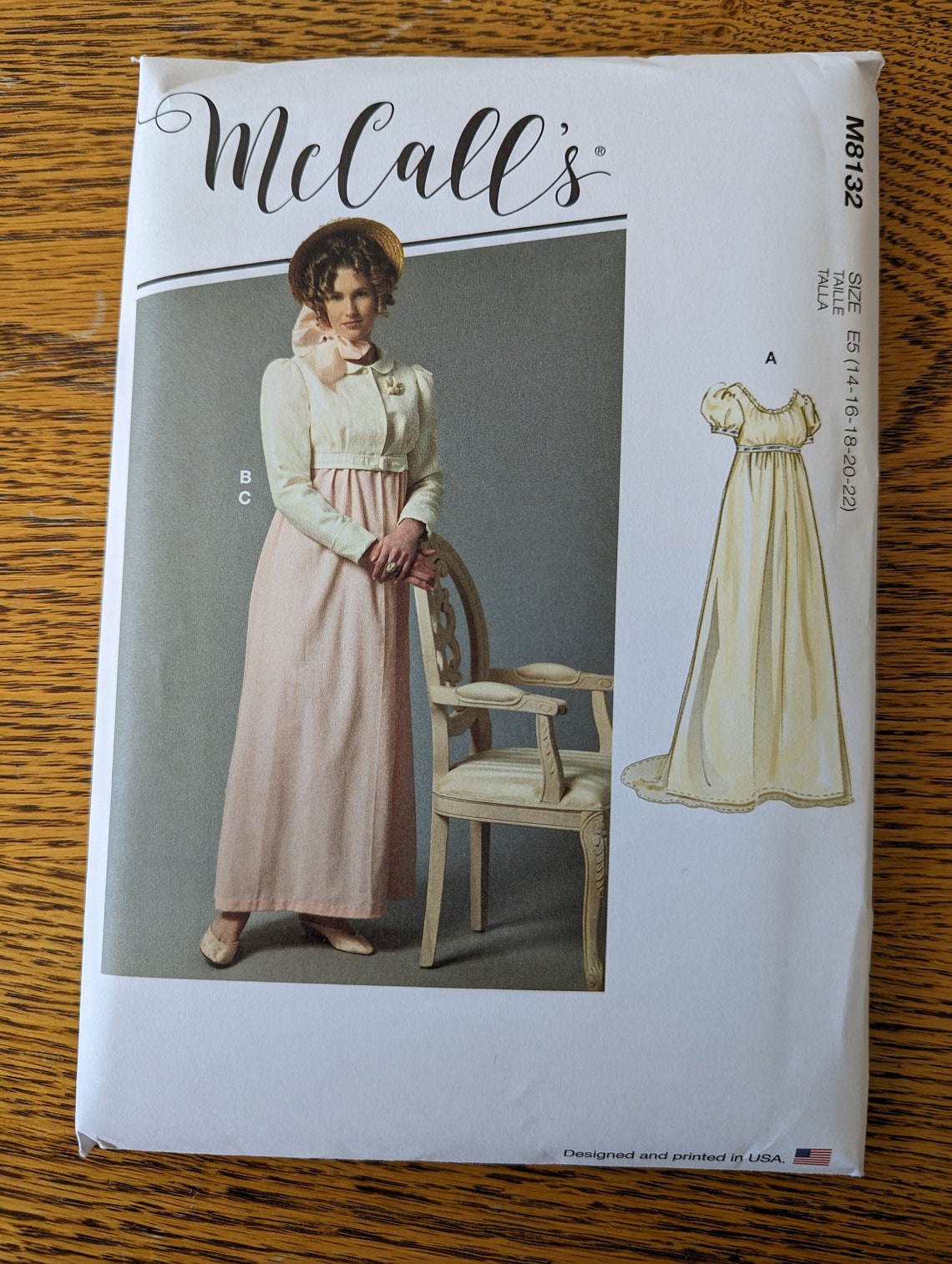 Mccalls M8132 / Pride and Prejudice Dress Pattern / Regency Cosplay /historic Dress Pattern Size ...